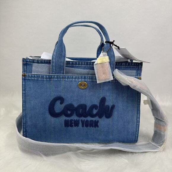 Coach | Bags | Coach Cargo Tote Crossbody Bag In Denimindigo Cr657 Nwt ...